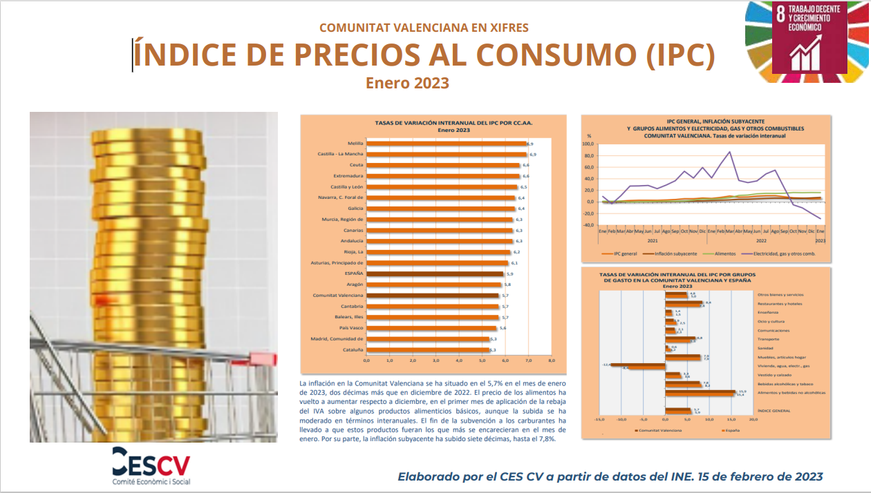 ÍNDICE DE PRECIOS AL CONSUMO (IPC) Enero 2023 | Comité económico y social